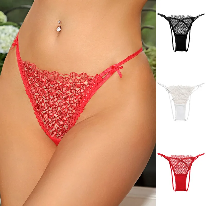 Bragas-sexys-para-mujer-Tanga-de-encaje-de-cintura-baja-Tanga-transparente-sin-entrepierna ...
