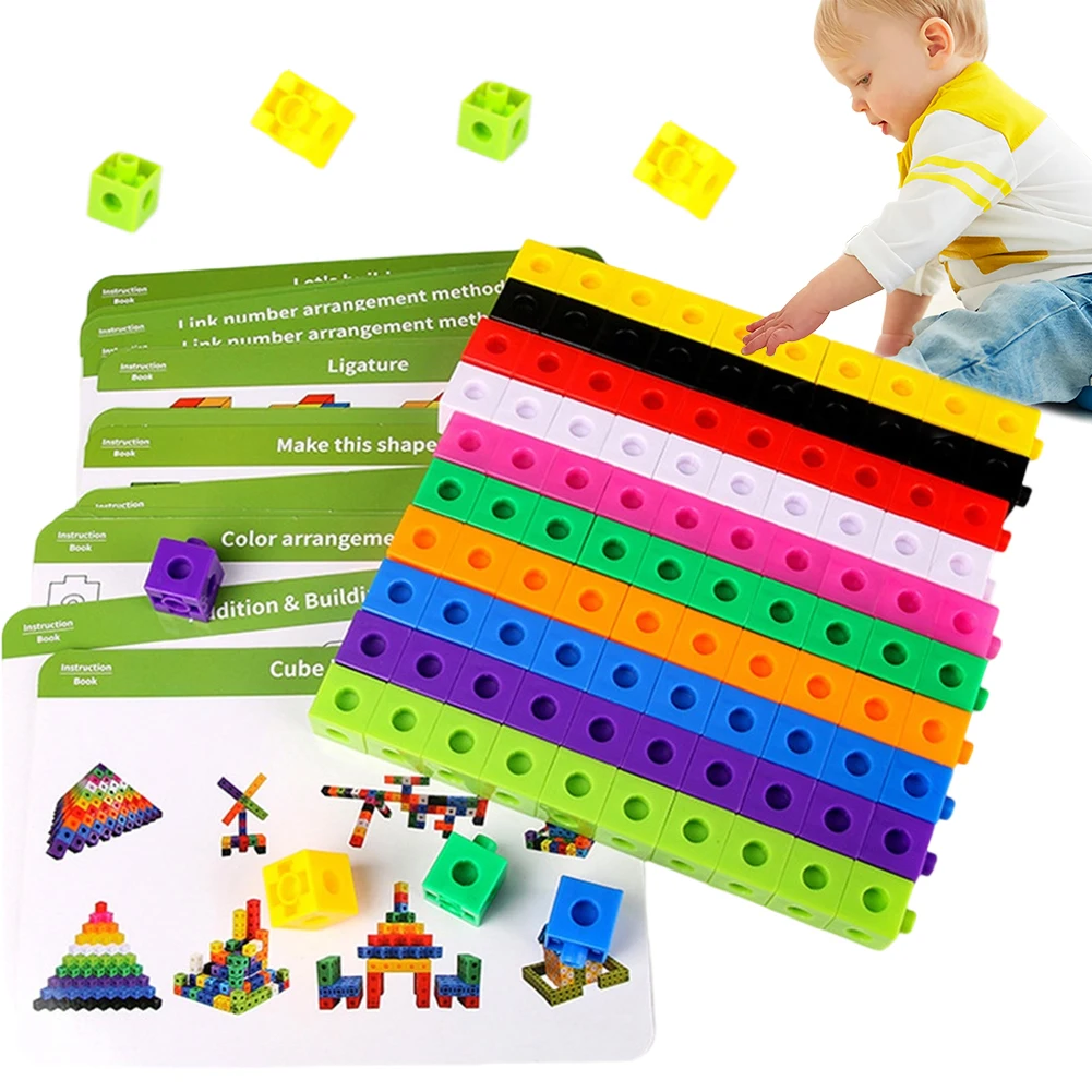 100-Piece-Building-Blocks-Early-Educational-Toy-Plastic-Learning-Toys ...