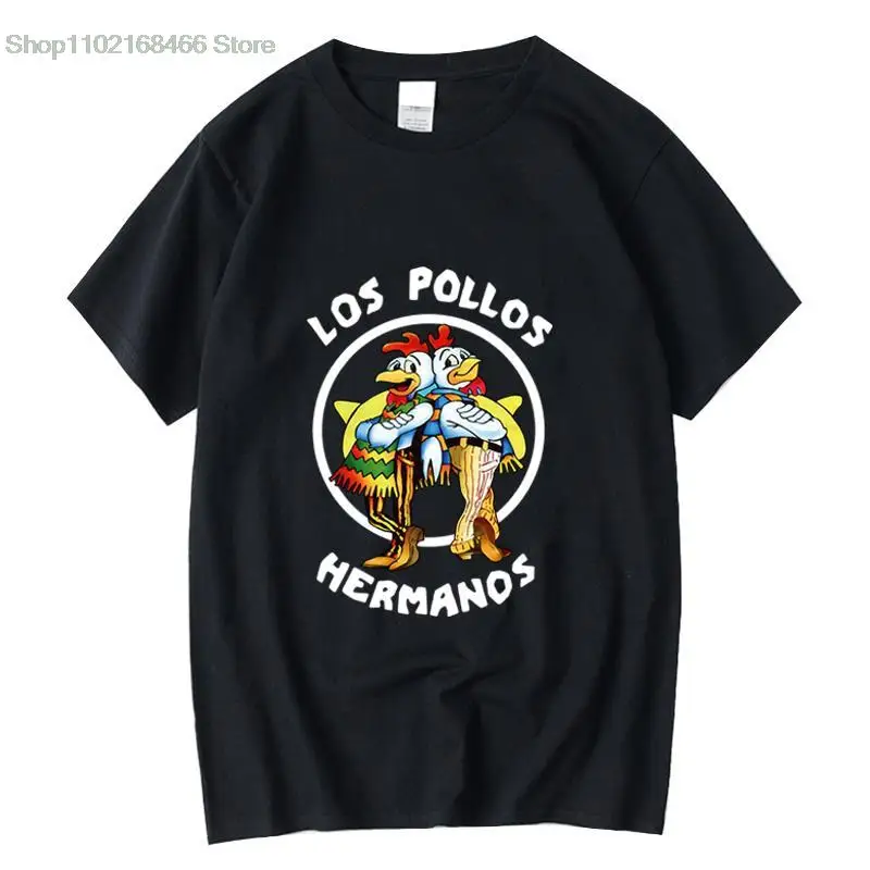 Men's high quality t shirt 100% cotton Breaking Bad LOS POLLOS Chicken ...