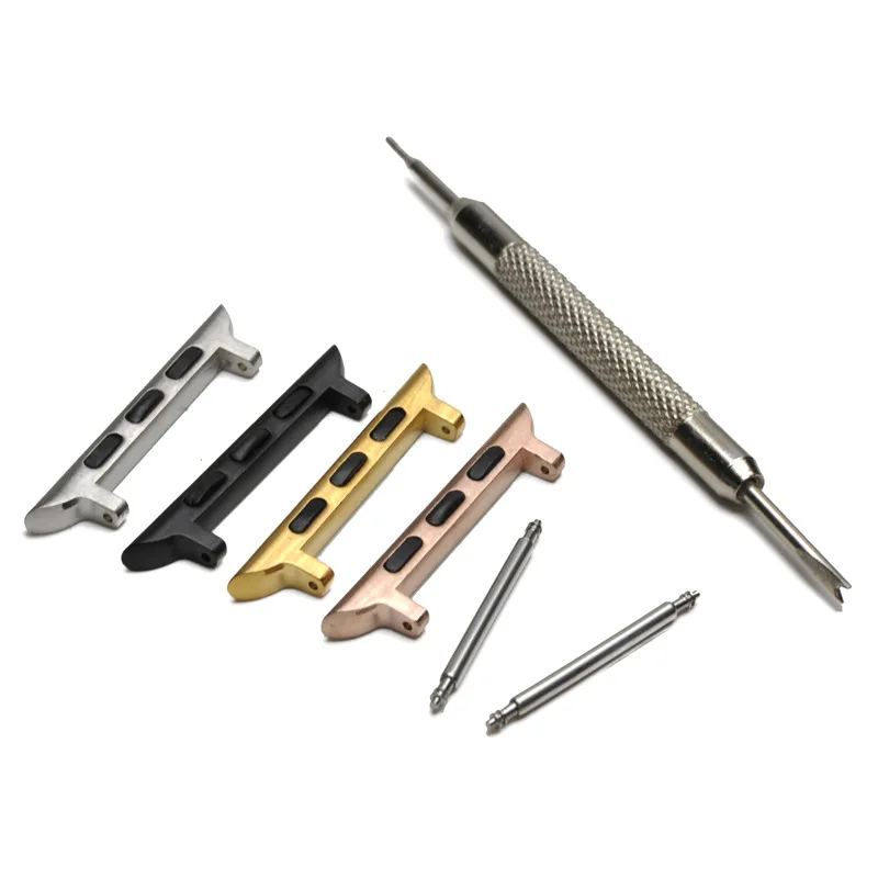 Diy 316l Stainless Steel Replacement Strap Adapter For Apple Watch Band ...