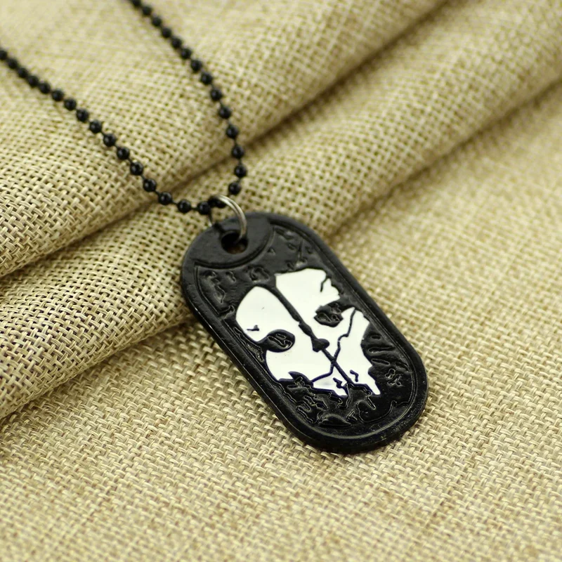 Hot Game Jewelry Mens Necklace Ghosts Dog Tag Pendant Army Nameplate ...