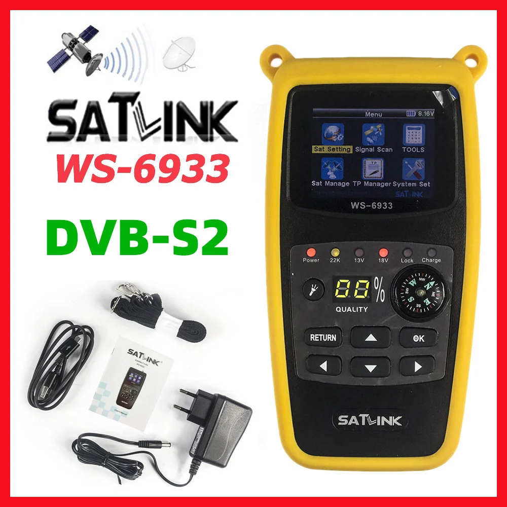 Satlink Ws-6933 – Détecteur De Satellite Numérique, Original, Dvb-s2 ...