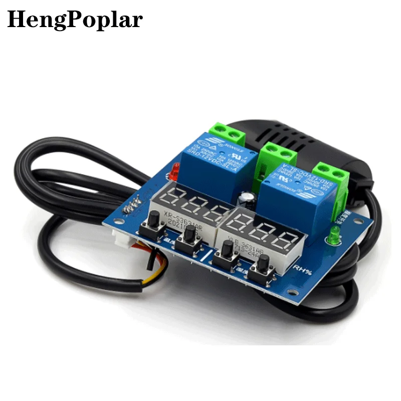 XH-M452 High Precision DC 12V 10A Digital LED Dual Output Temperature and Humidity Controller ...