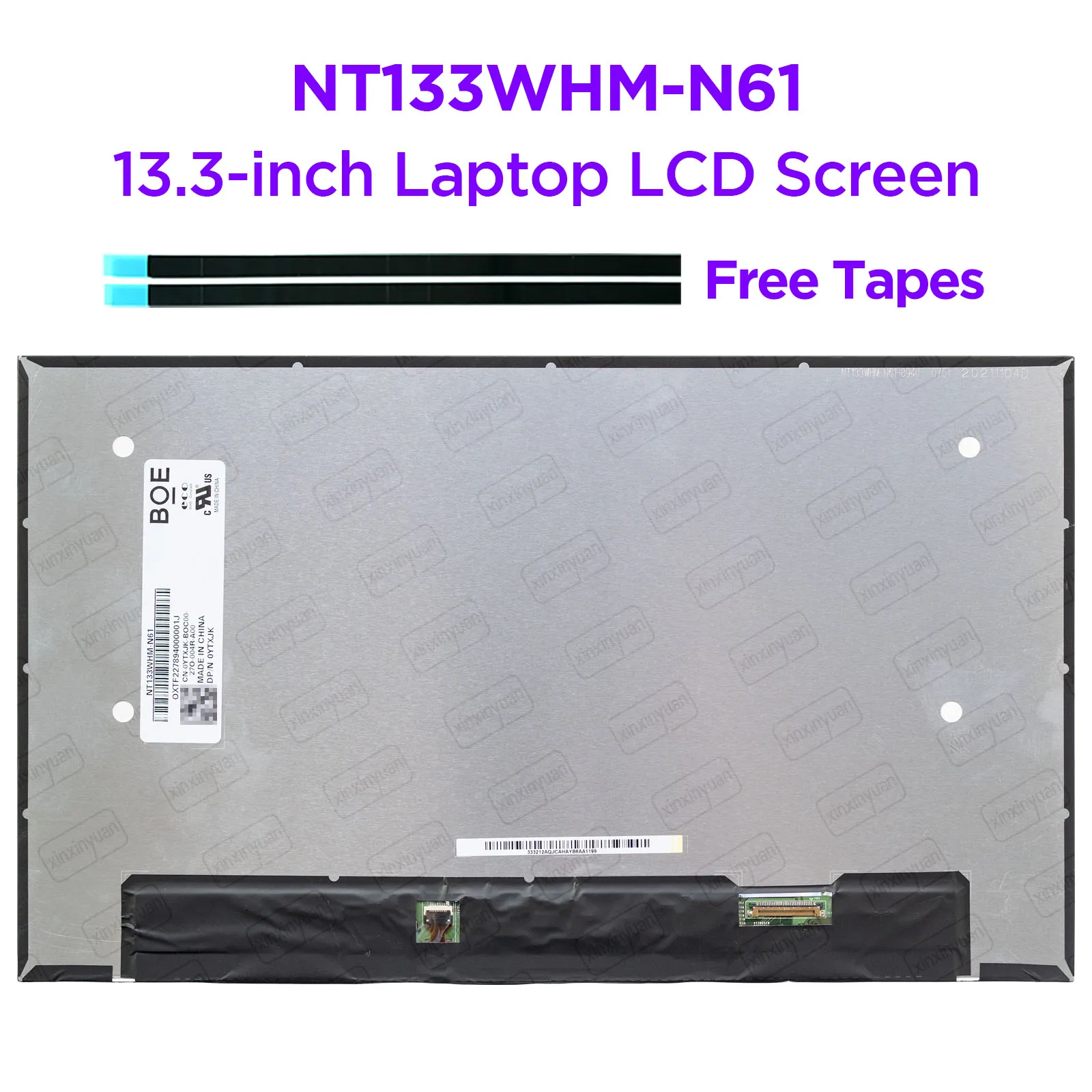 13.3 Laptop LCD Screen NT133WHM-N61 fit B133XTN03.1 M133NWR9 R0 for ...
