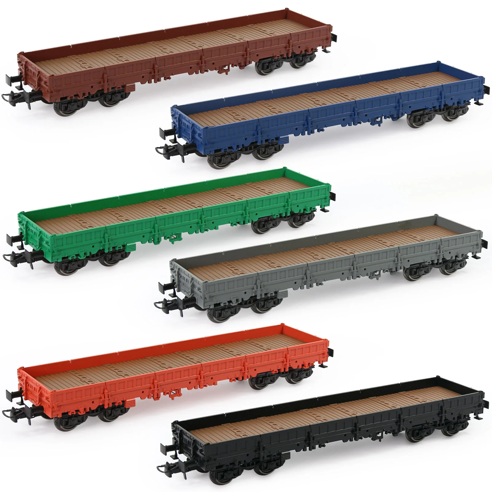Evemodel-Train-HO-Scale-40-Low-side-Flat-Car-1-87-Model-Wagon-Painted ...
