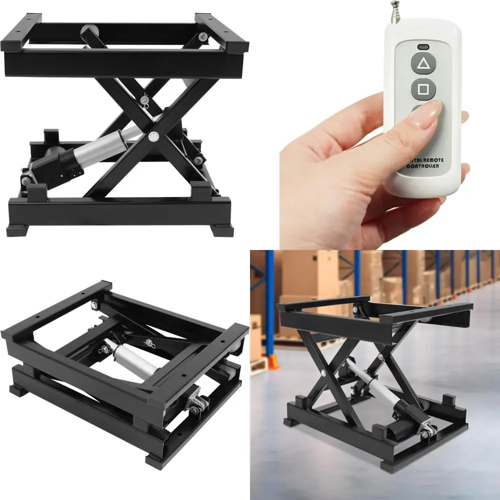 Hydraulic Single Scissor Lift Table with Remote Control, 130lbs ...
