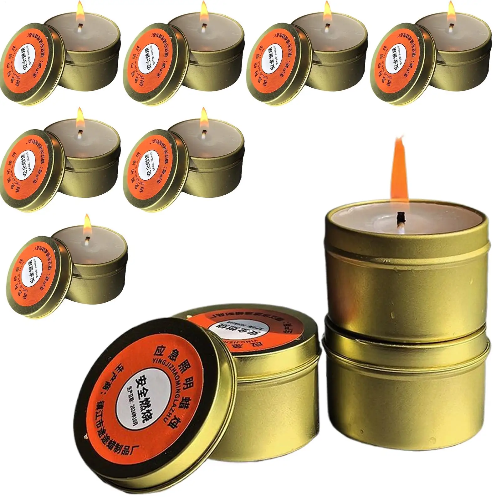 Emergency Candles Set of 10 Odorless Long Burning Candles for Power ...