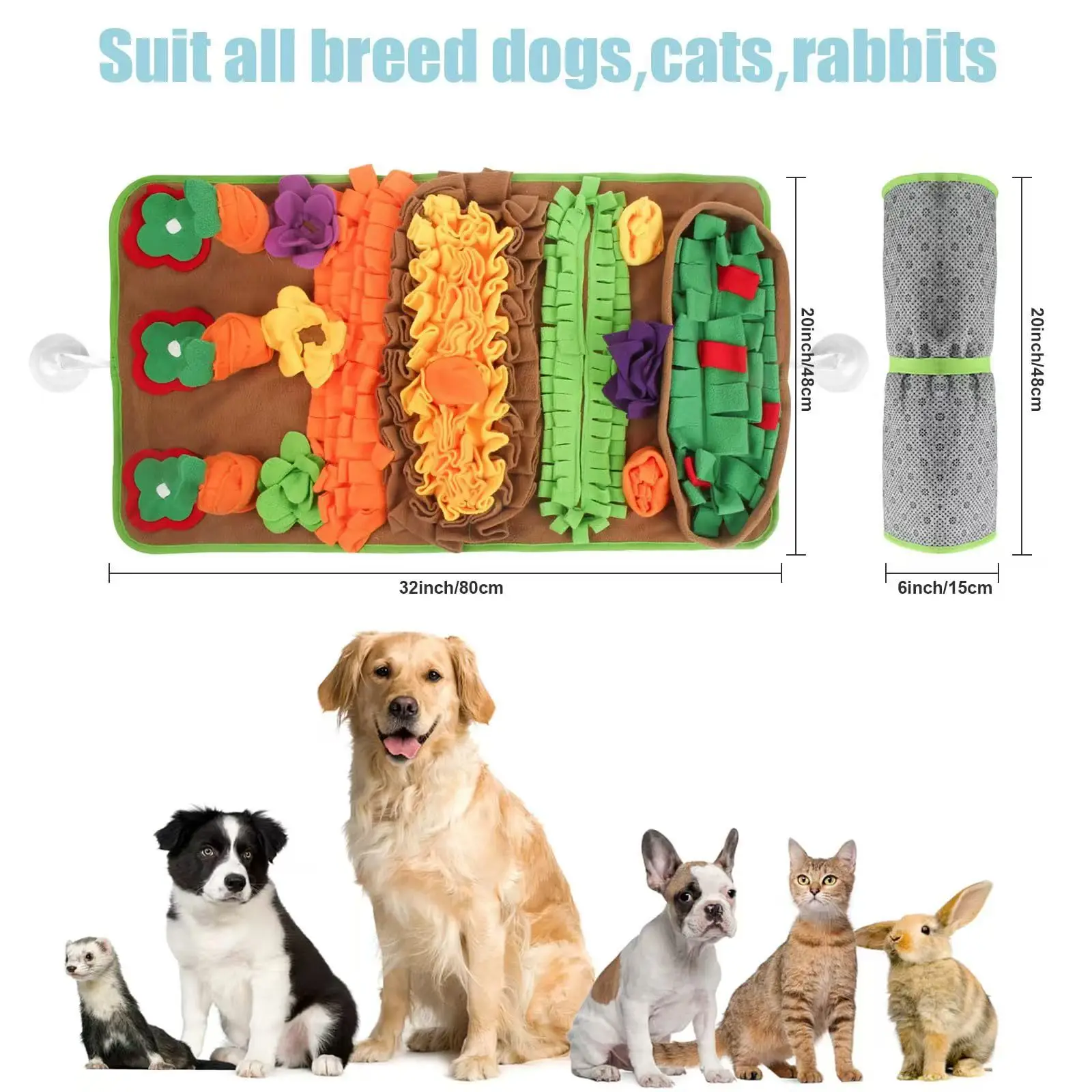 Pet Dog Sniffing Pad Slow Food Training Indoor and Outdoor Activity Toy ...