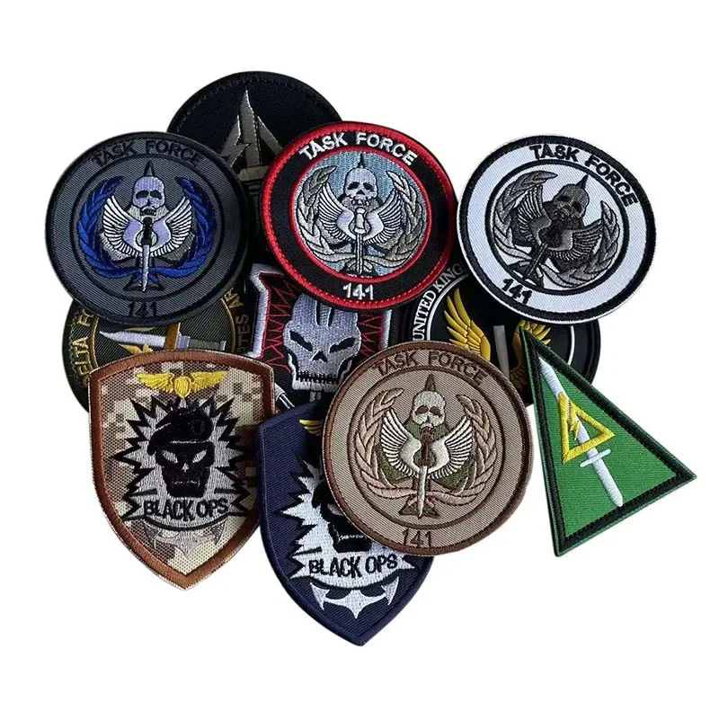 8CM-Call-of-Duty-Black-Ops-Task-Force-141-Hook-Loop-Patches-Embroidery ...