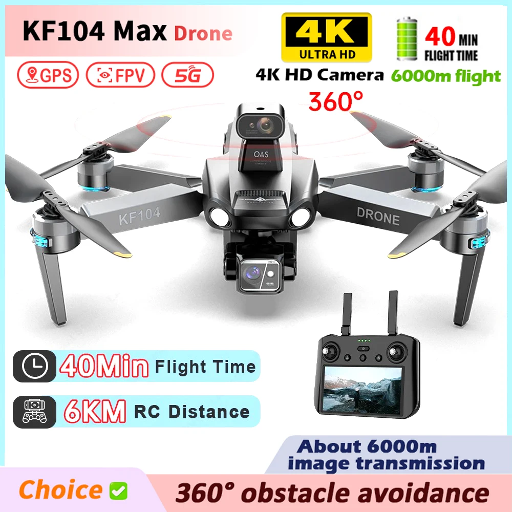KF104-Max-GPS-Drone-4K-HD-Camera-Brushless-Obstacle-Avoidance-Screen ...