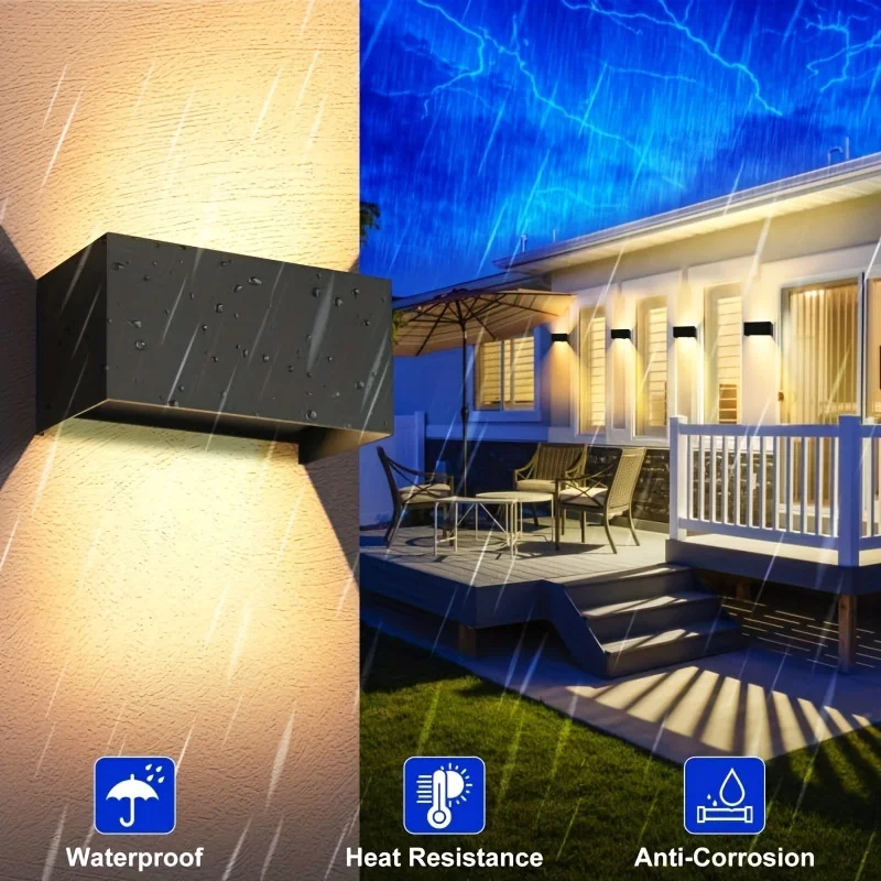 24-W-LED-Wall-Light-Indoor-Outdoor-Up-and-Down-Adjustable-Light-Beam ...