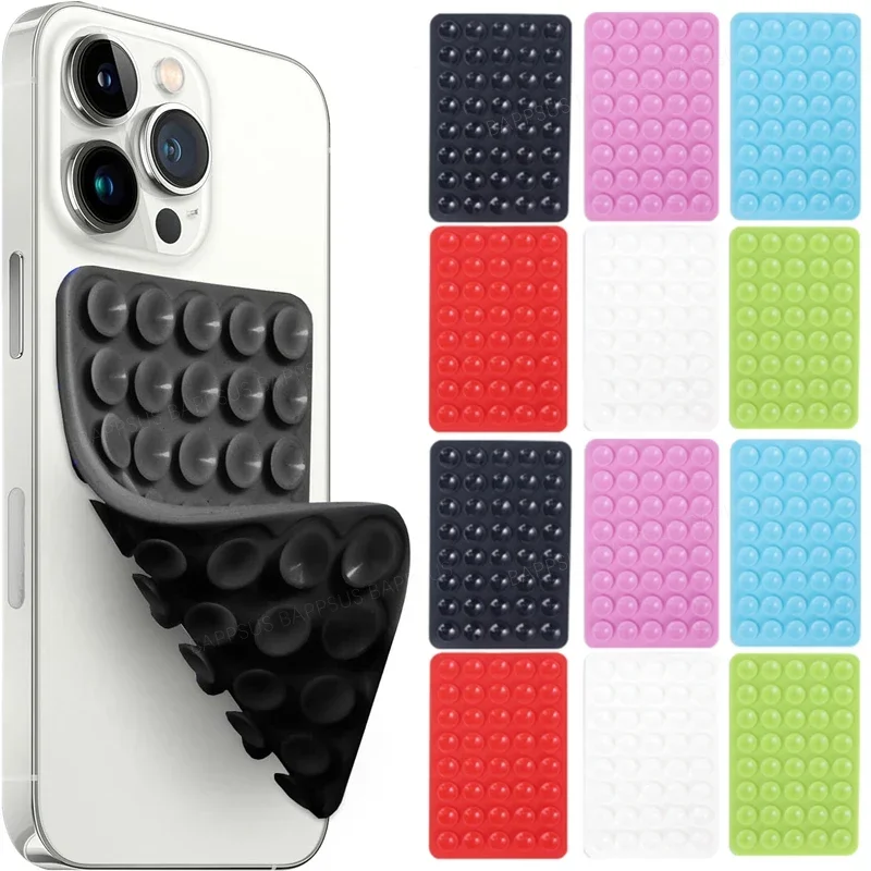 Silicone Double Suction Phone Case Mount Non Slip Suction Cup Mobile ...