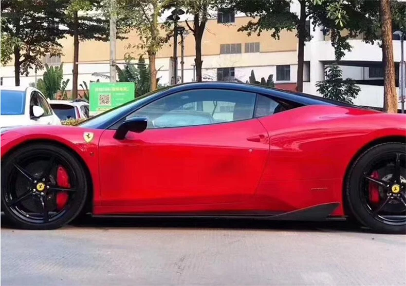Voor Ferrari 458 Hoge Kwaliteit ECHTE Koolstofvezel Lip Splitters ...