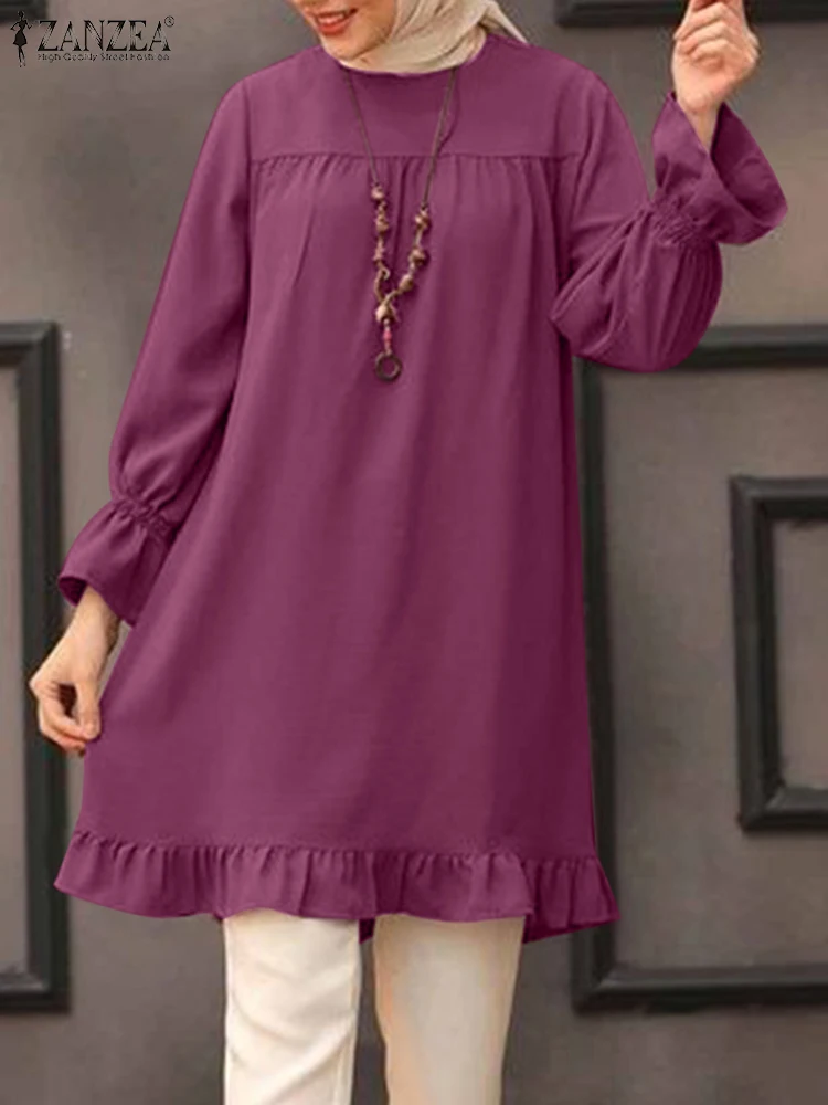 ZANZEA-New-Vintage-Ladies-Autumn-Blouse-Muslim-Tops-For-Women-Casual ...