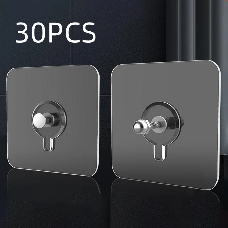 30PCS-Photo-Frame-Hooks-Storage-Rack-Screw-Holders-Door-Hanger-Self ...