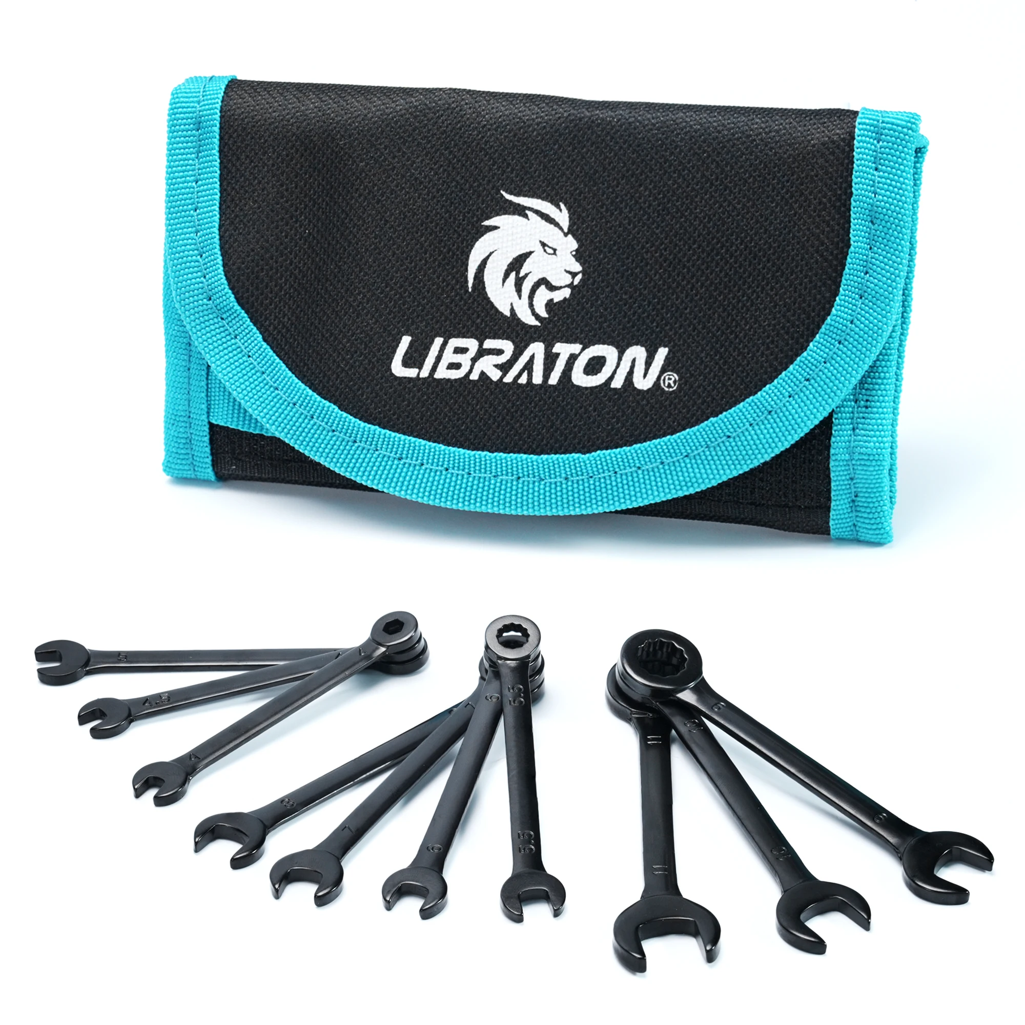LIBRATON-10PCS-Mini-Combination-Wrench-Set-with-Rolling-Pouch-Metric-4 ...