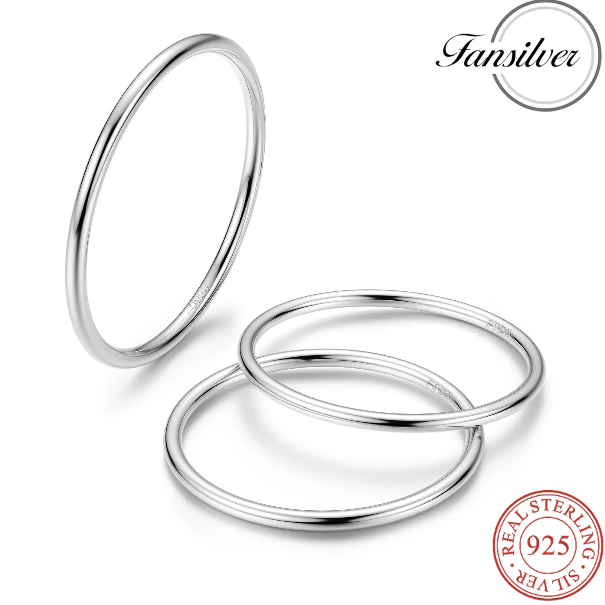 Fansilver-S925-Sterling-Silver-Rings-1mm-18K-Wihte-Gold-Filled-Stacking-Stackable-Knuckle-Pinky ...