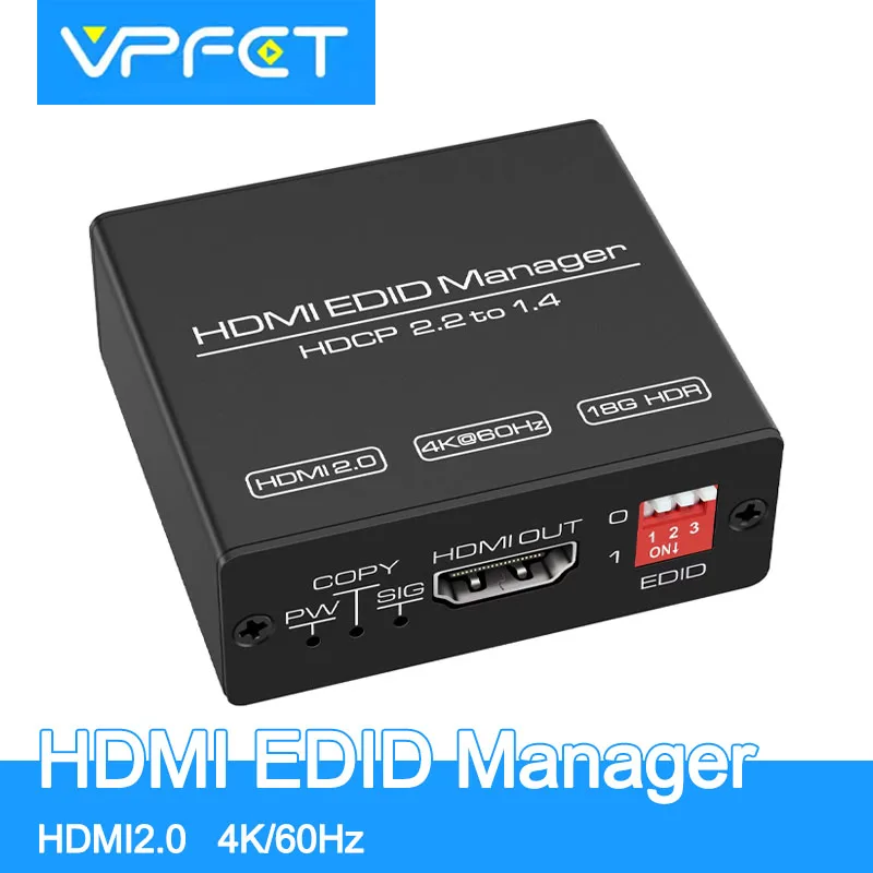 HDMI EDID Manager 4k Prophecy Emulator 8 EDID Mode EDID Copier Programmable Gains Equalized 4K ...