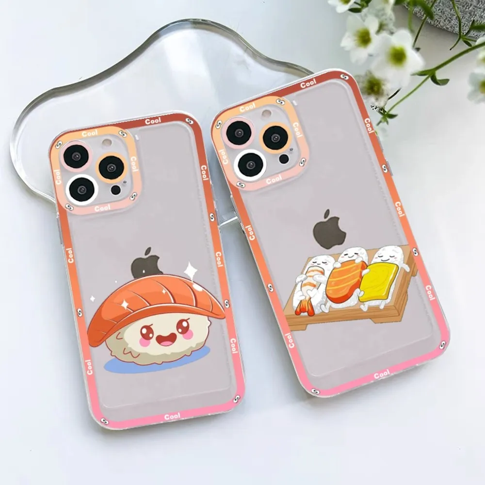 Food-Sushi-Phone-Case-For-Samsung-S-20-21-22-23-Lite-Plus-Ultra-Clear ...