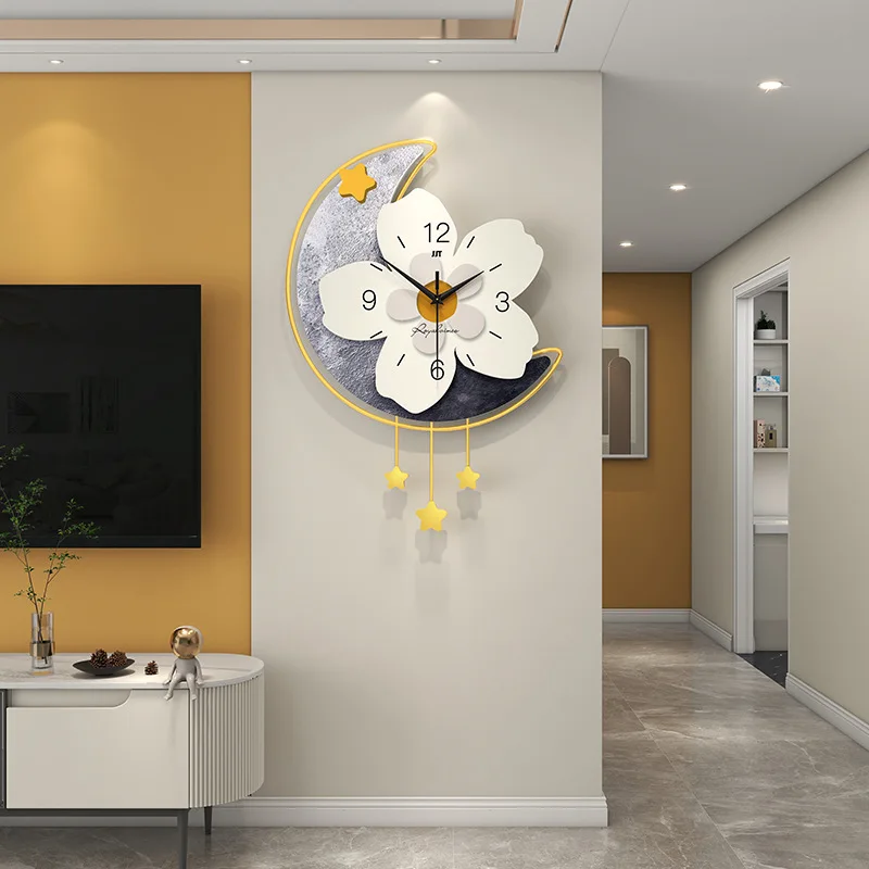 Iron-Art-Creative-Living-Room-Decorative-Silent-Sweeping-Wall-Clock ...
