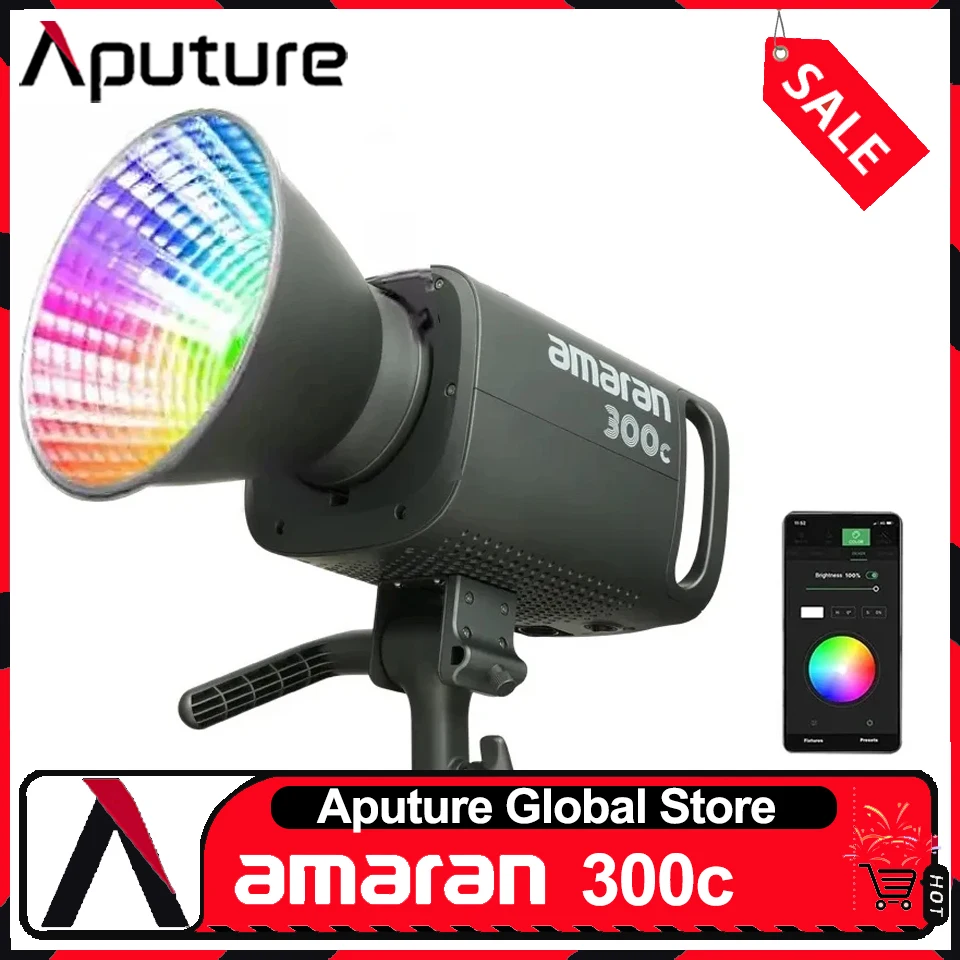 Aputure-Amaran-300c-150c-RGB-Full-color-Video-Light-2500-7500K-LED-COB ...