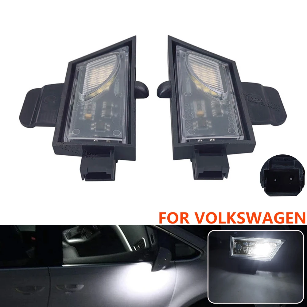 2Pcs White LED Puddle Light For VW Golf 7 VII MK7 Variant GTI R20 ...