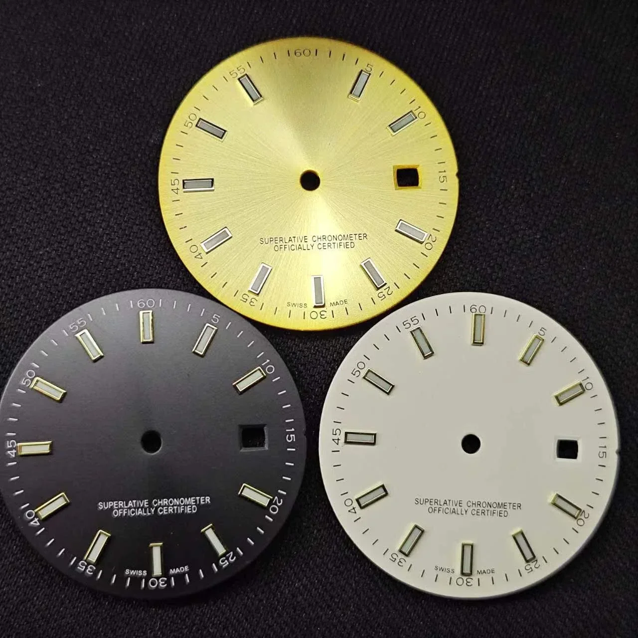 31mm-Log-Mechanical-Watch-Dial-Blue-green-Luminous-Dial-2836-8215 ...