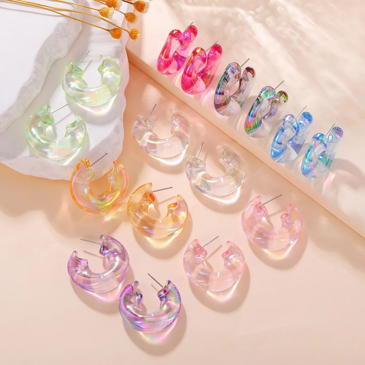 Pendientes-de-textura-de-pl-stico-vers-tiles-pendientes-de-bucle-retro ...