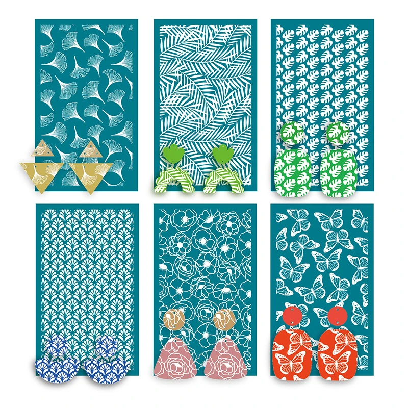 Polymer-Clay-Silk-Screen-Stencils-Reusable-Silkscreen-Print-Kit-for ...