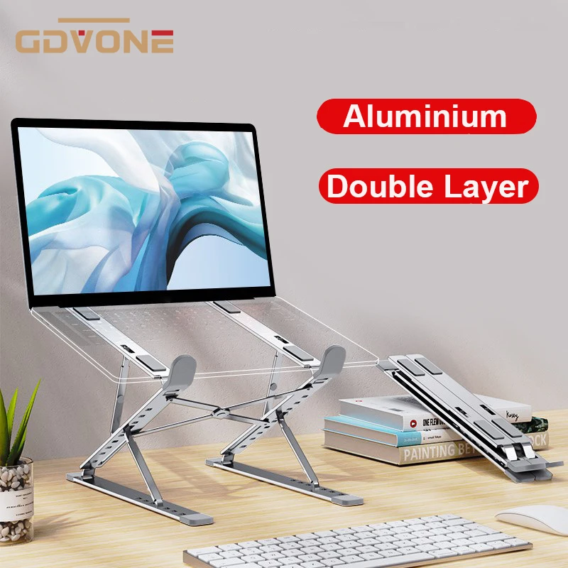 Foldable-Laptop-Stand-Notebook-Laptop-Bracket-Double-Layer-Aluminium ...