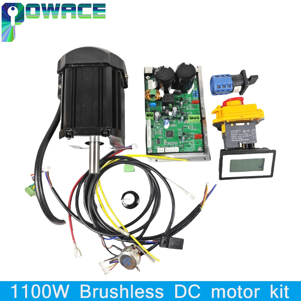 850w 1100W 1.1KW DC Brushless Lathe Spindle Motor + Main Control Board ...