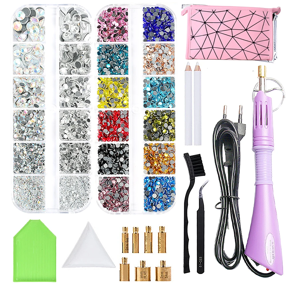 Fast-Heated-7200Pcs-Hotfix-Rhinestone-Set-Hotfix-Applicator-Set-Iron-on ...