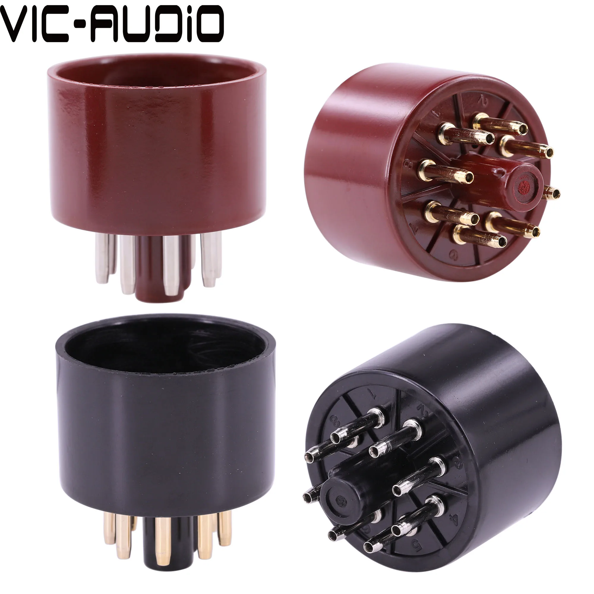 8Pins Bakelite Tube Socket S8AES Bakelite Tube Base For 6SN7 CV181 6N9P ...