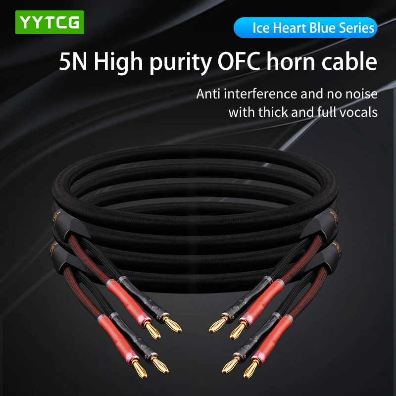 One-Pair-HiFi-Speaker-Cable-High-end-Audio-Amplifier-Cable-High-Purity ...