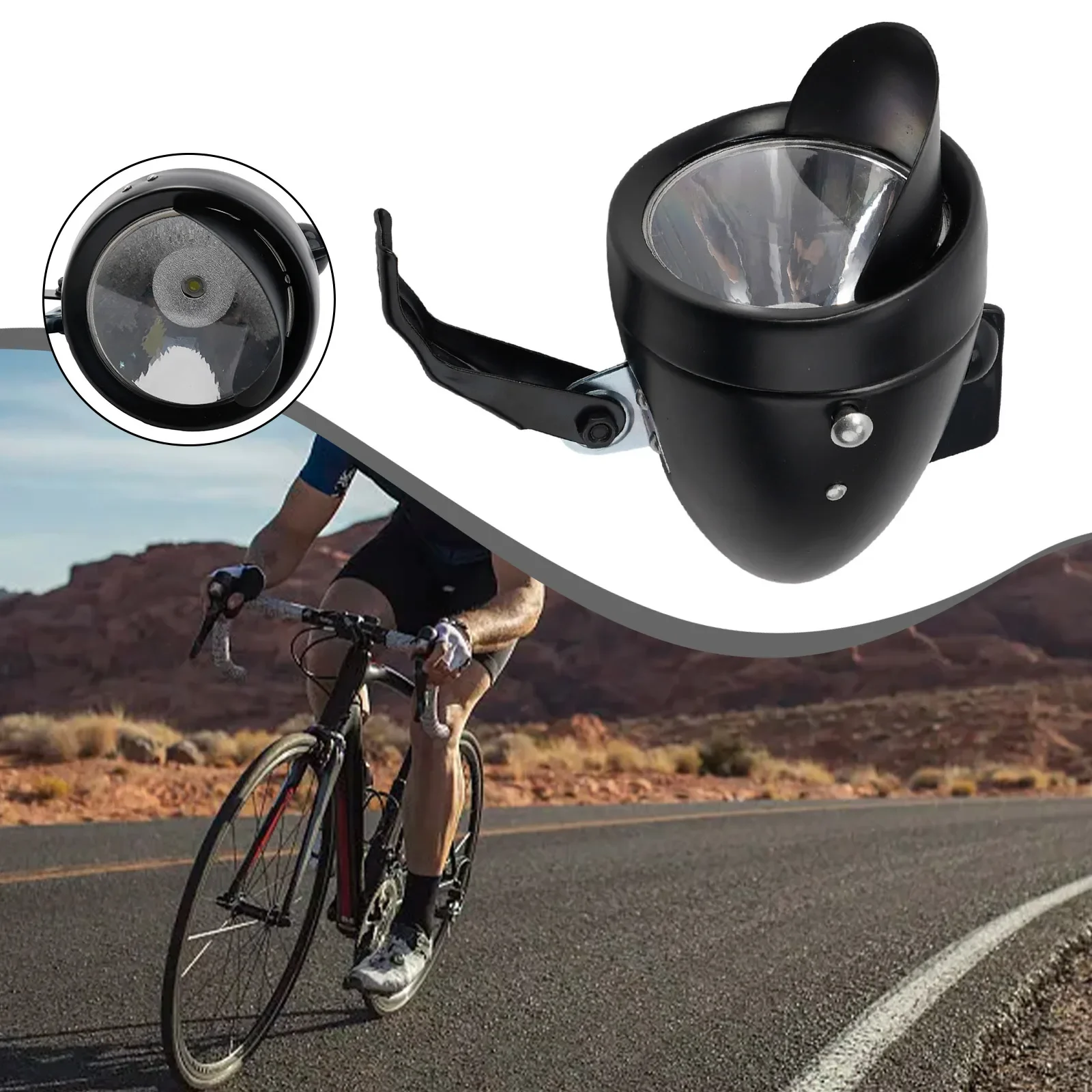 Metal-Chrome-Vintage-Bike-Bicycle-Retro-LED-Headlight-Front-Fog-Light ...