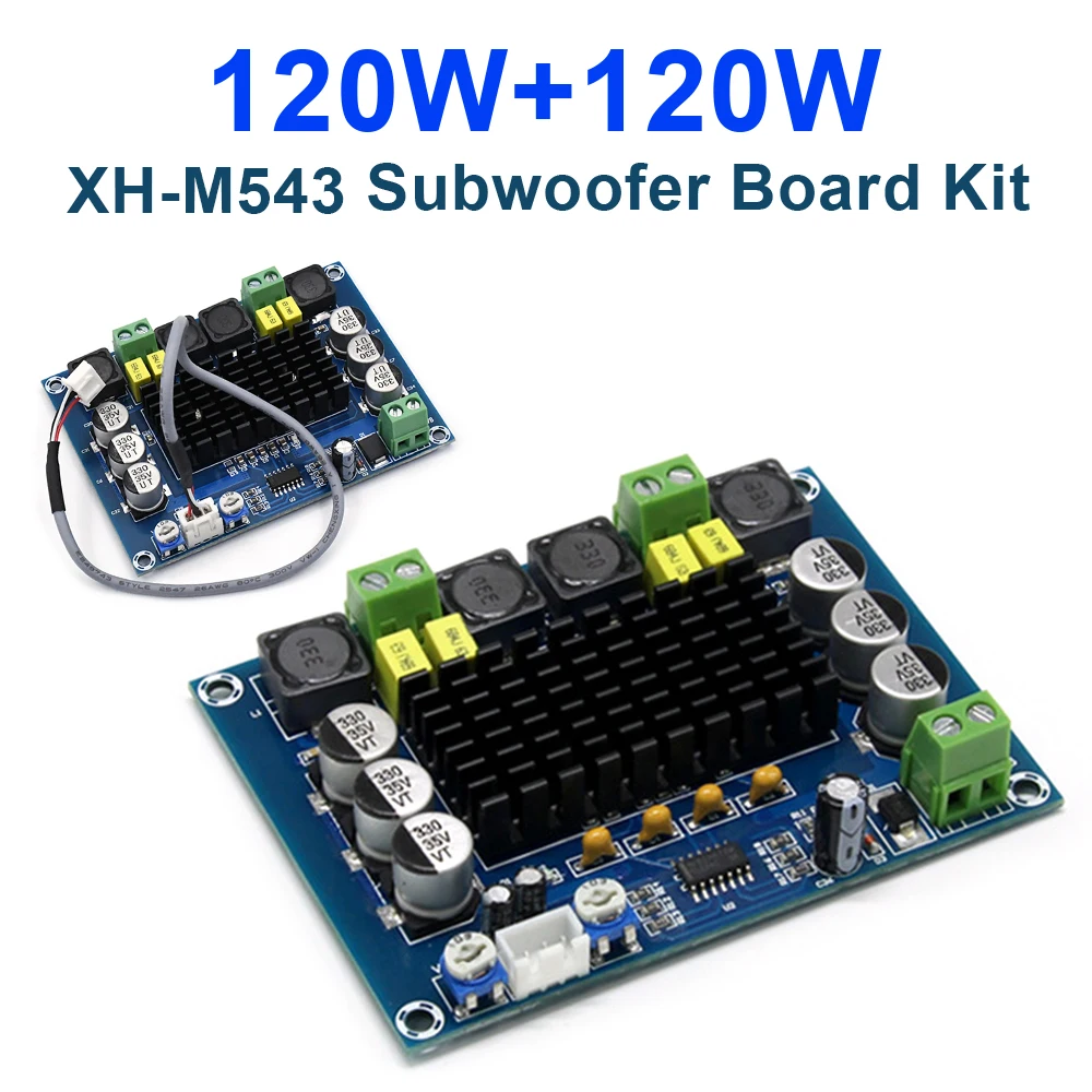 DC12-26V 120W*2 Dual Channel Digital Stereo Audio Power Amplifier ...