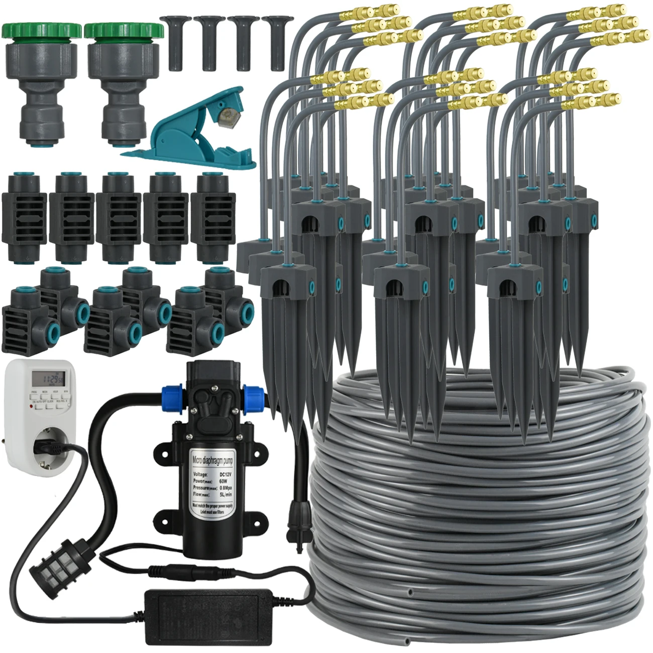 5M-30M-Garden-Watering-System-Self-priming-Pump-Timer-Drip-Irrigation ...