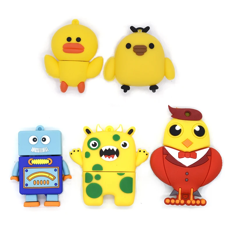 Cartoon Animal Usb Flash Drive Cute Chicken Duck Robot 32gb Pendrive ...