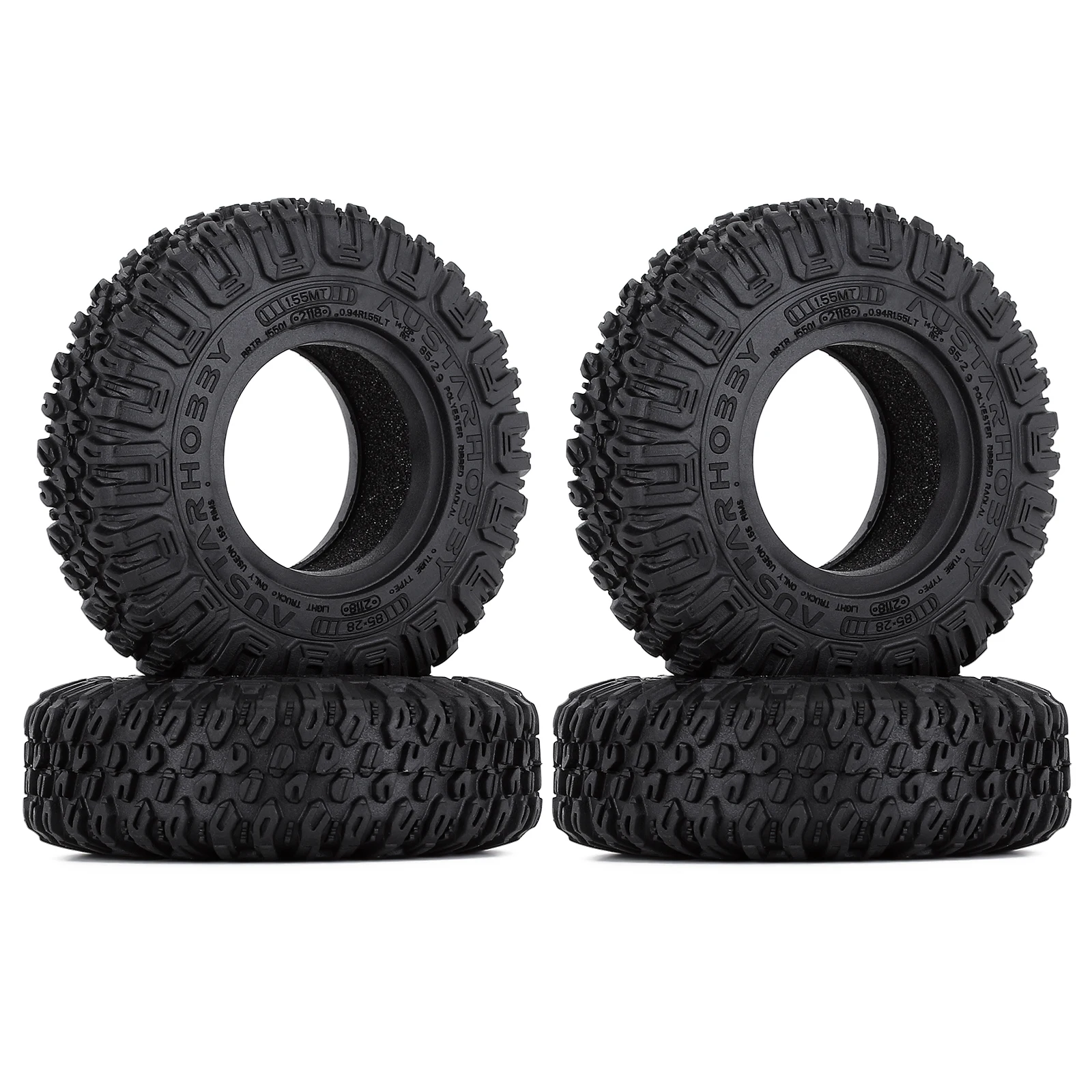 4PCS 85*28mm 1.55 Inch Pneu Aro 14 Wheel Tires Set for RC Crawler Car ...