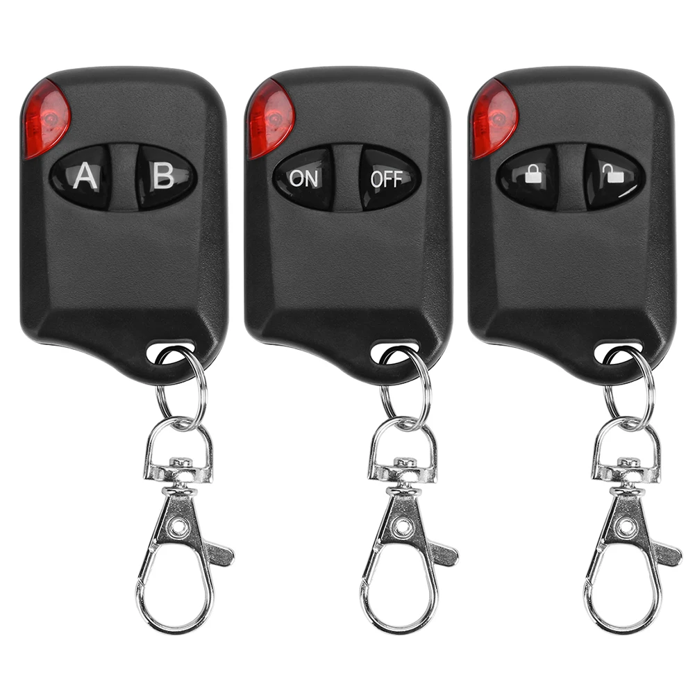 Universal Remote Control 433Mhz Gate Garage Door 2 Buttons Key A B ON ...