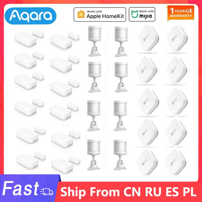 Aqara-Hub-ZigBee-Sensors-Human-Body-Sensor-Temperature-Door-Water ...