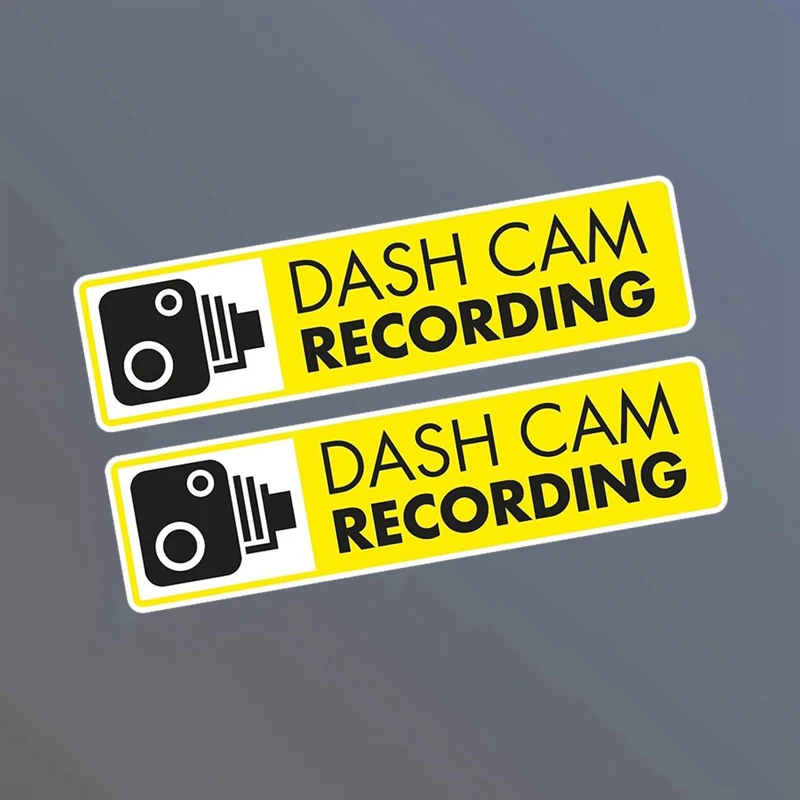 2-PCS-Dash-Cam-In-Car-Camera-Recording-CCTV-Video-Vinyl-Decal-Car ...