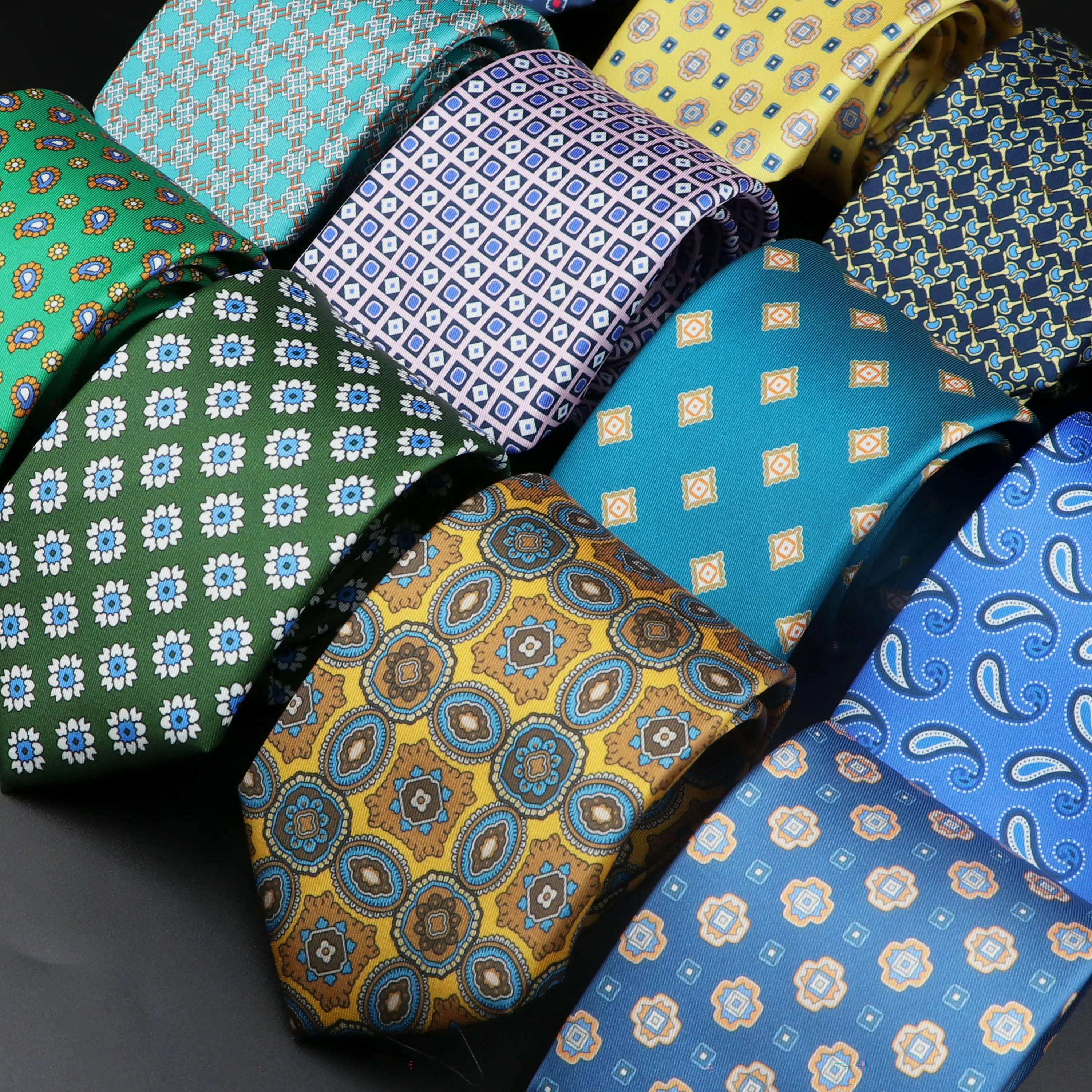 51 Styles Men's Silk Ties Jacquard Striped Plaid Floral 8cm Necktie ...