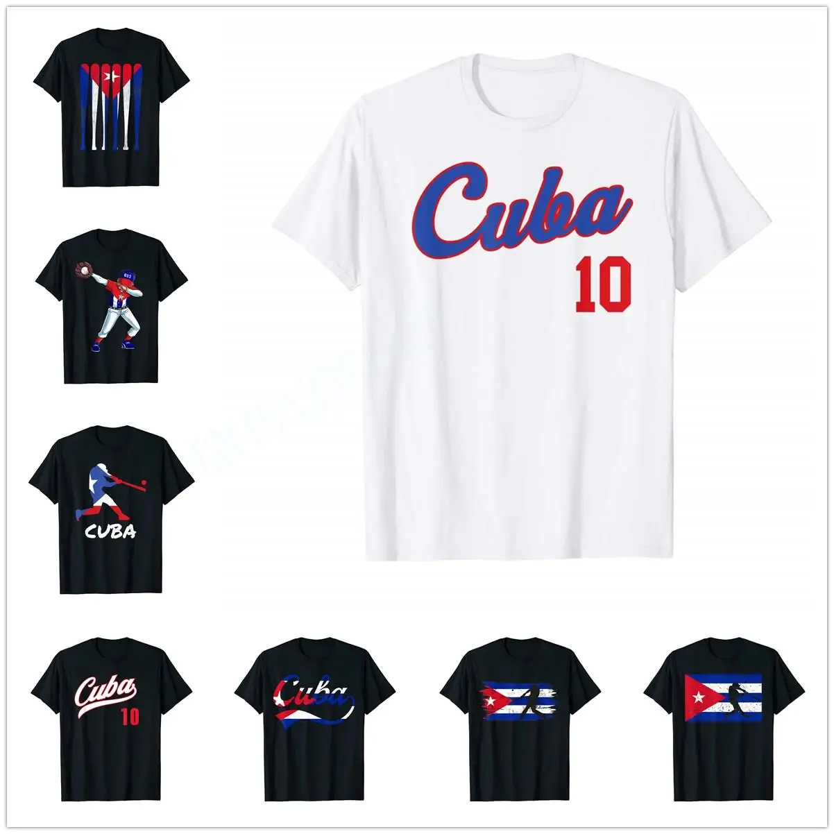 Retro Cuba Baseball Men Women T-Shirt Remera Beisbol Cuban T Shirt Hip ...