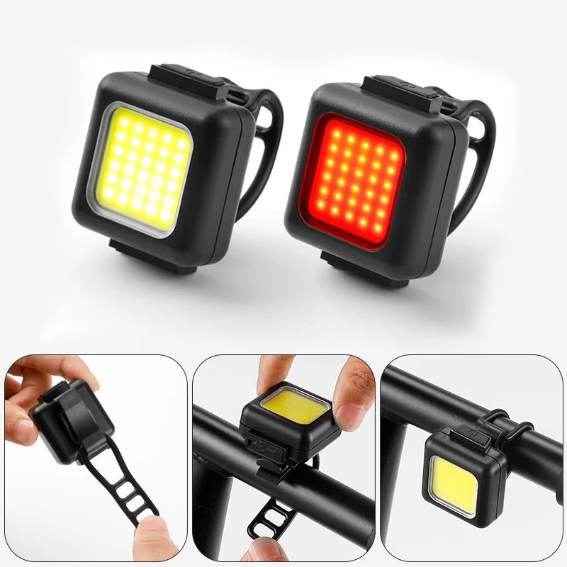 COB-LED-Bicycle-Front-Rear-Lights-150mAh-Headlight-Bicycle-Tail-Lamp ...