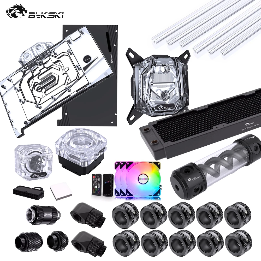 Bykski-B HTRBW-ED Computador Water Cooling Kit, tubo rígido, bomba Radiator Reservoir para Intel ...