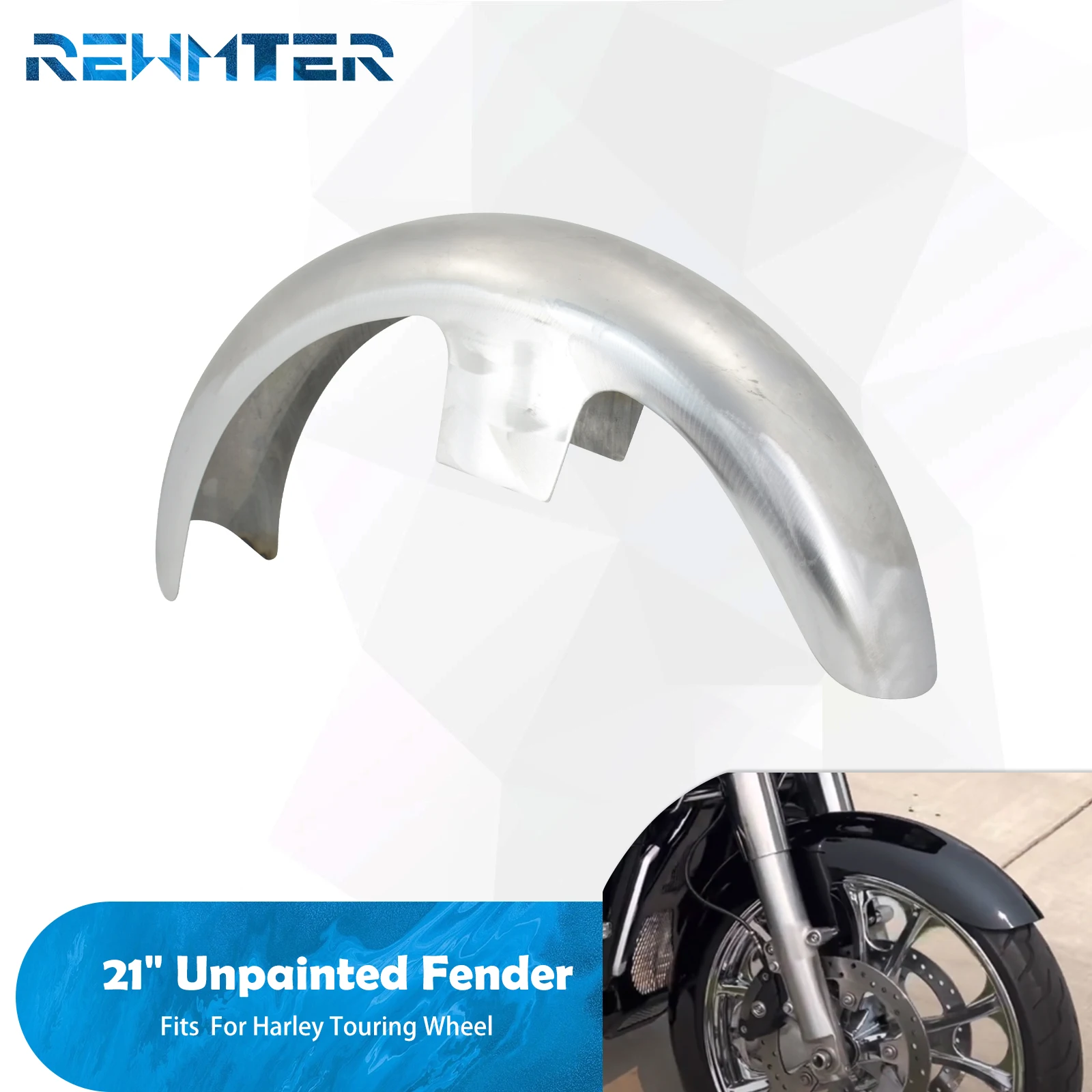 21" Front Fender Motorcycle Iron Mudguard Wheel Wrap For Harley Touring ...
