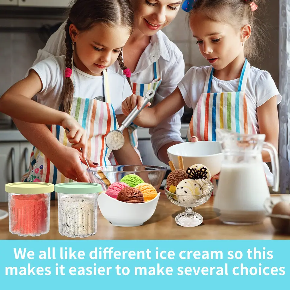 Icecream Maker Machine Stainless Steel Ninja Creami Containers ...