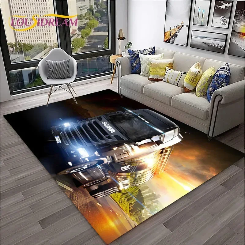 MBG23Top Class Truck S-Scania Cartoon Carpet Rug for Home Living Room ...