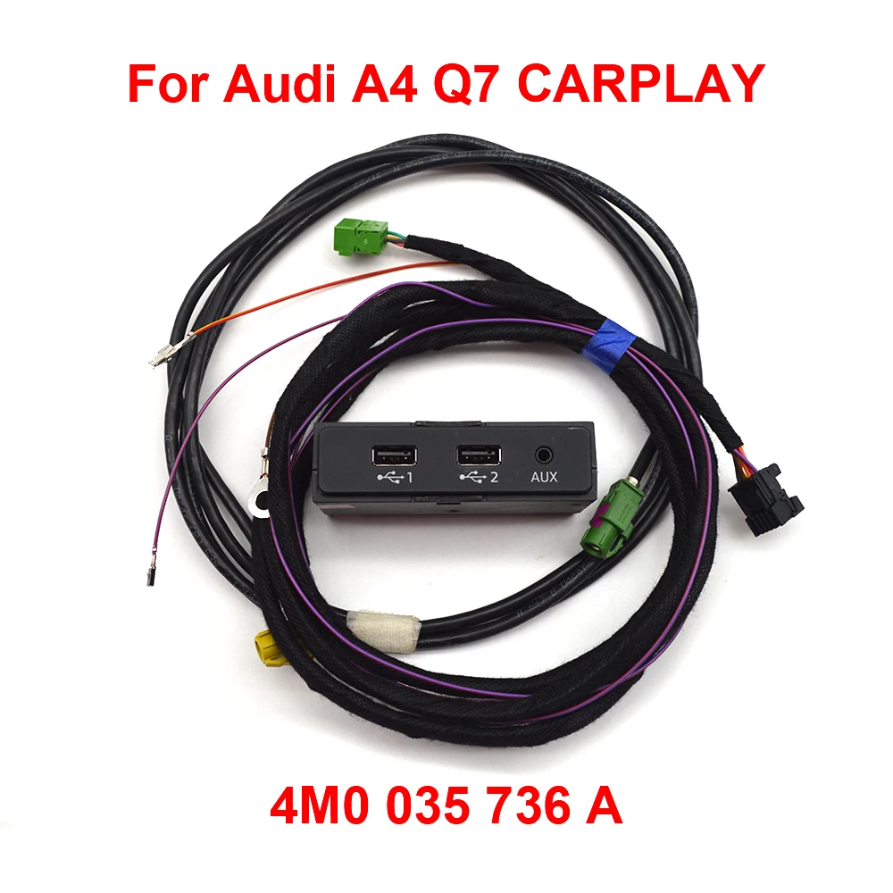 For-Audi-2015-2024-A4-B9-Q7-4M-2x-USB-AUX-Carplay-2016-2024-Car-mounted.jpg
